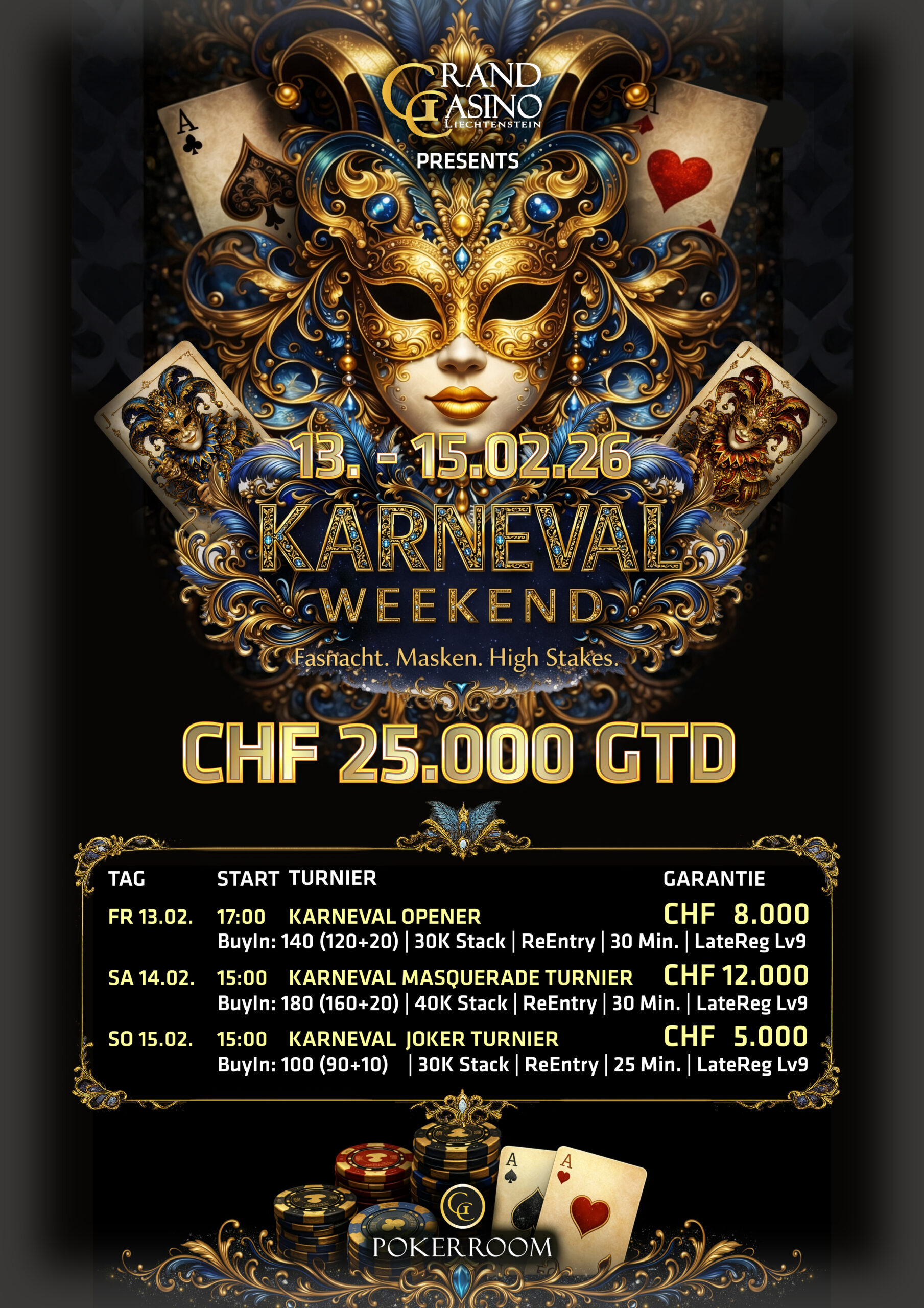 Grand Casino Liechtenstein – Live Poker – Cash Games